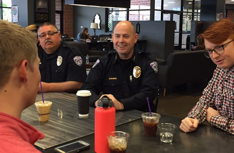 Getting to know GCU police at Coffee with a Cop - GCU News