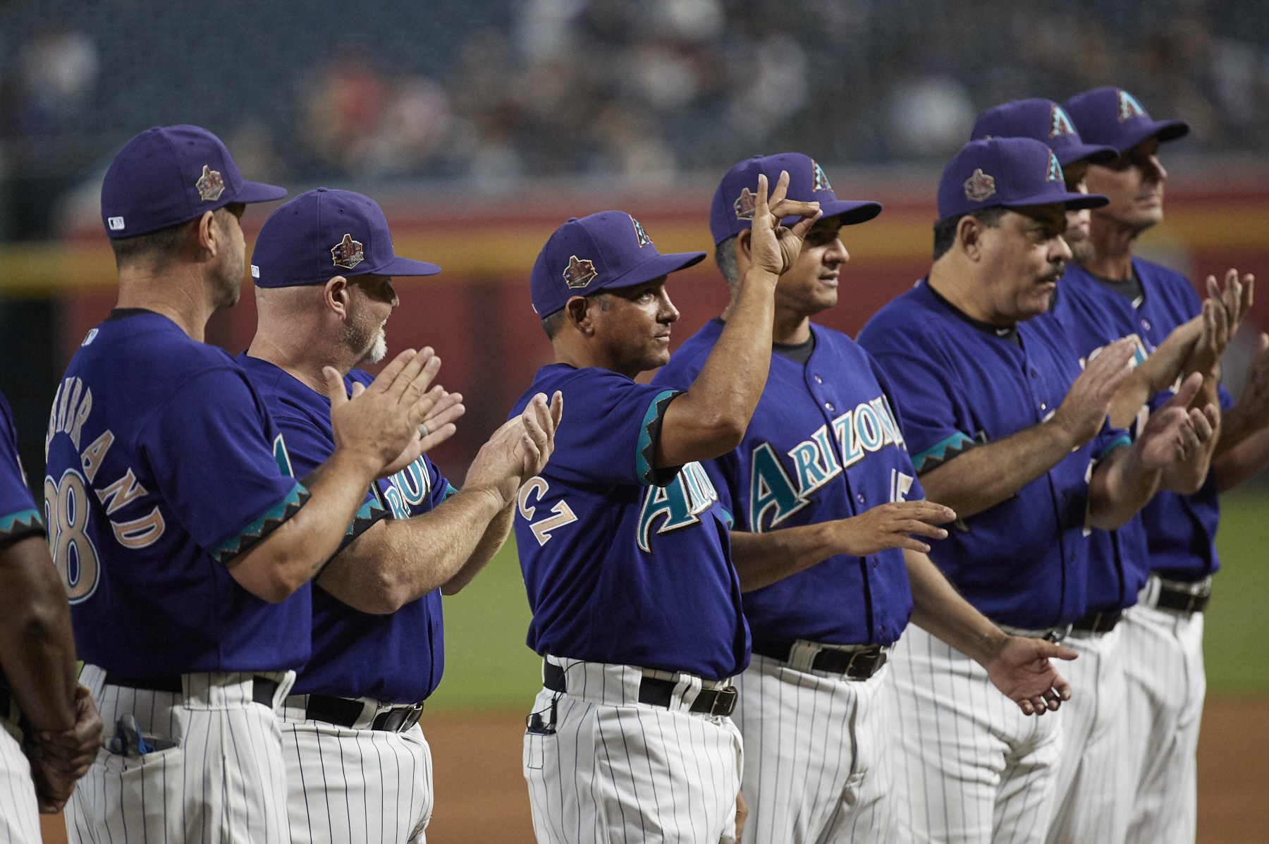 Slideshow: GCU baseball coach in Diamondbacks alumni game - GCU News