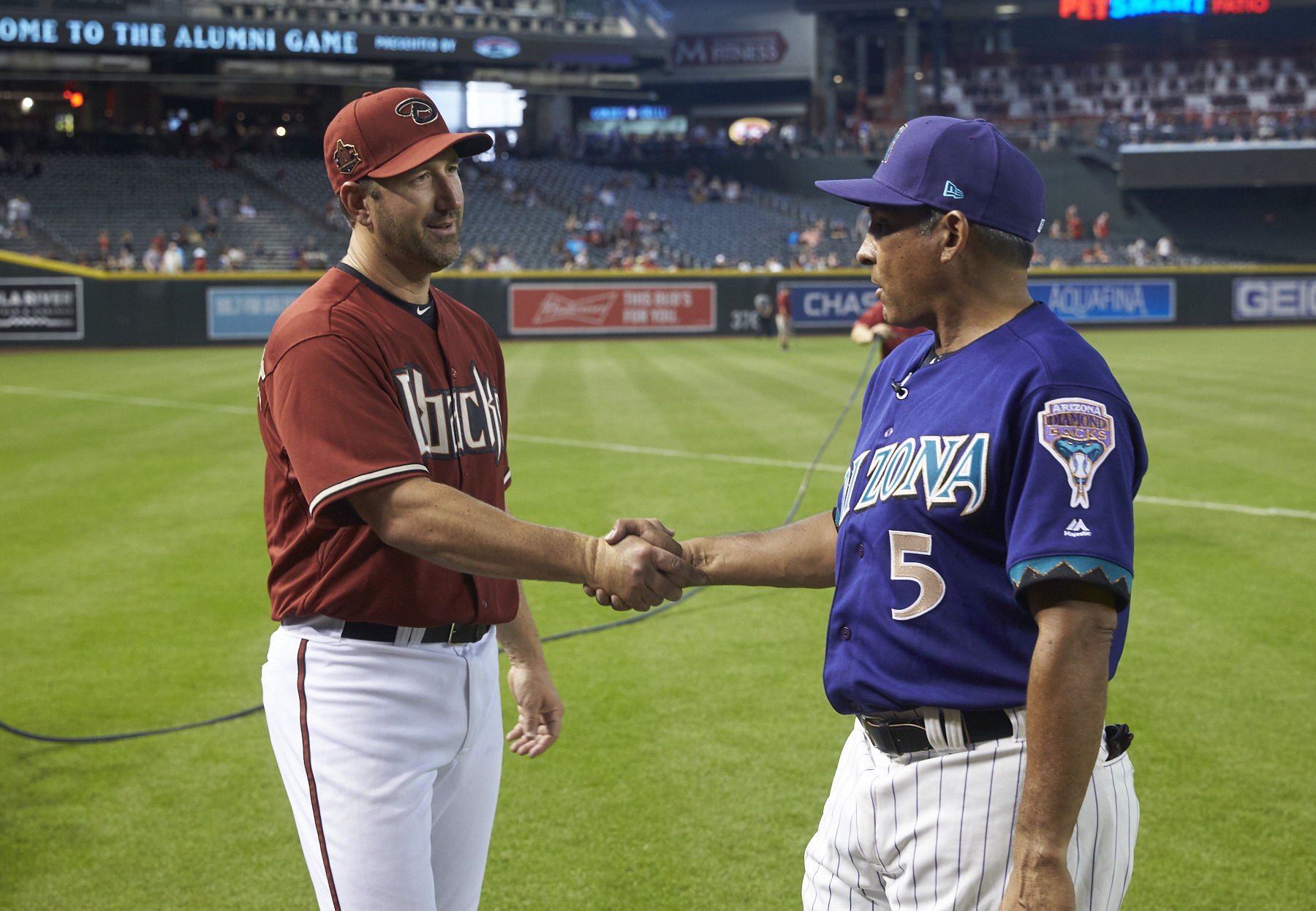Slideshow: GCU baseball coach in Diamondbacks alumni game - GCU News