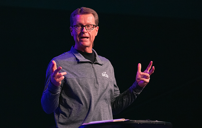 Griffin centers Chapel talk on shifting margins - GCU News