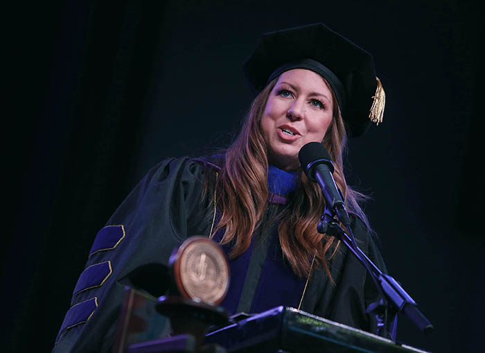 Naegeli shares relatable message with graduates - GCU News