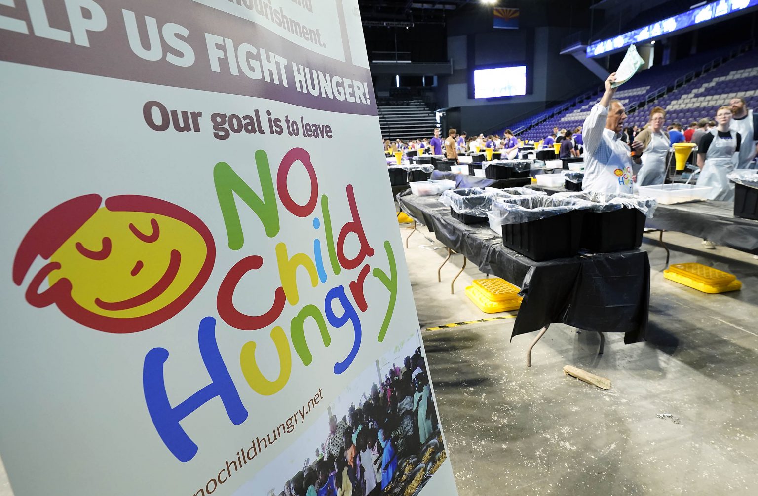 No Child Hungry meal packing - GCU News