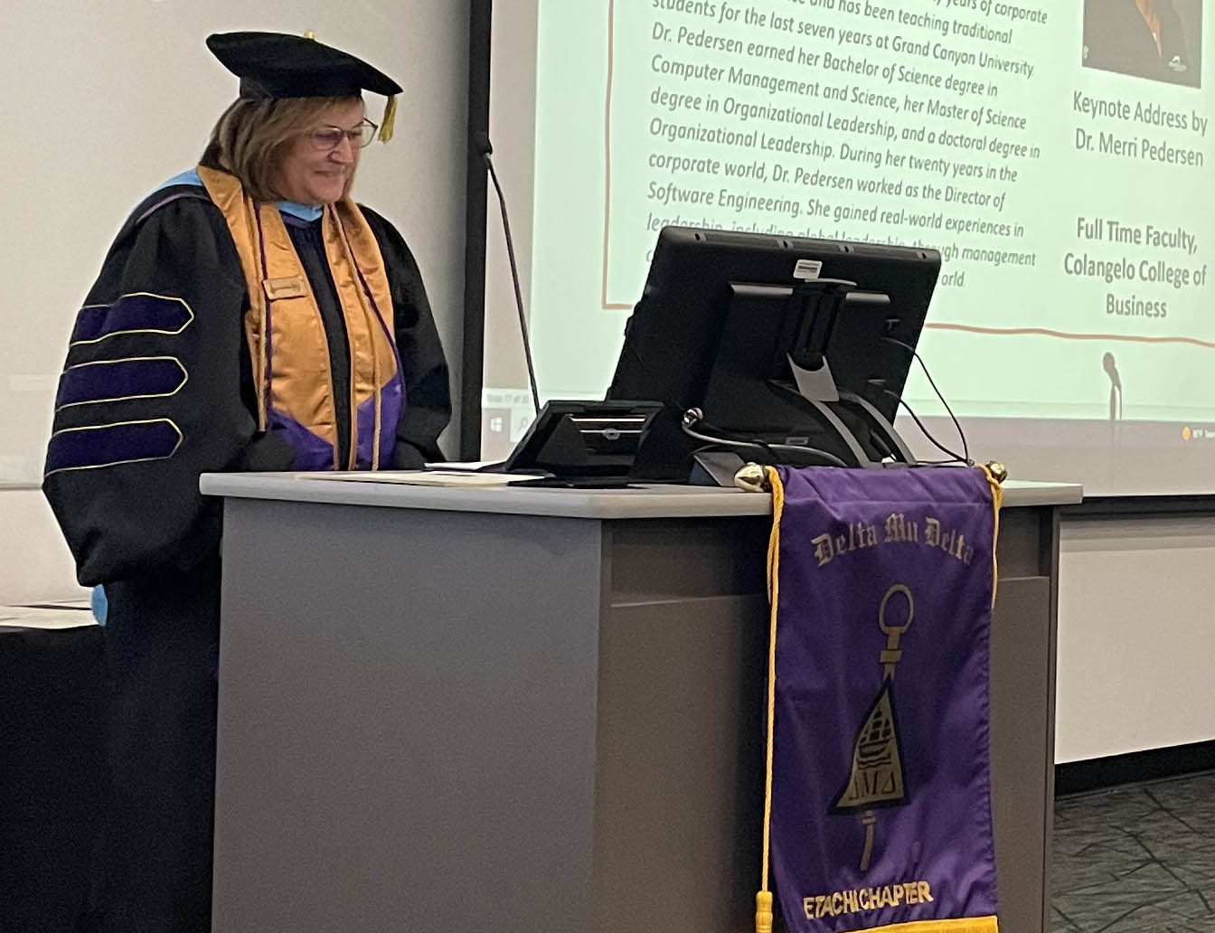 Almost 100 new members inducted into GCU's Delta Mu Delta chapter - GCU ...