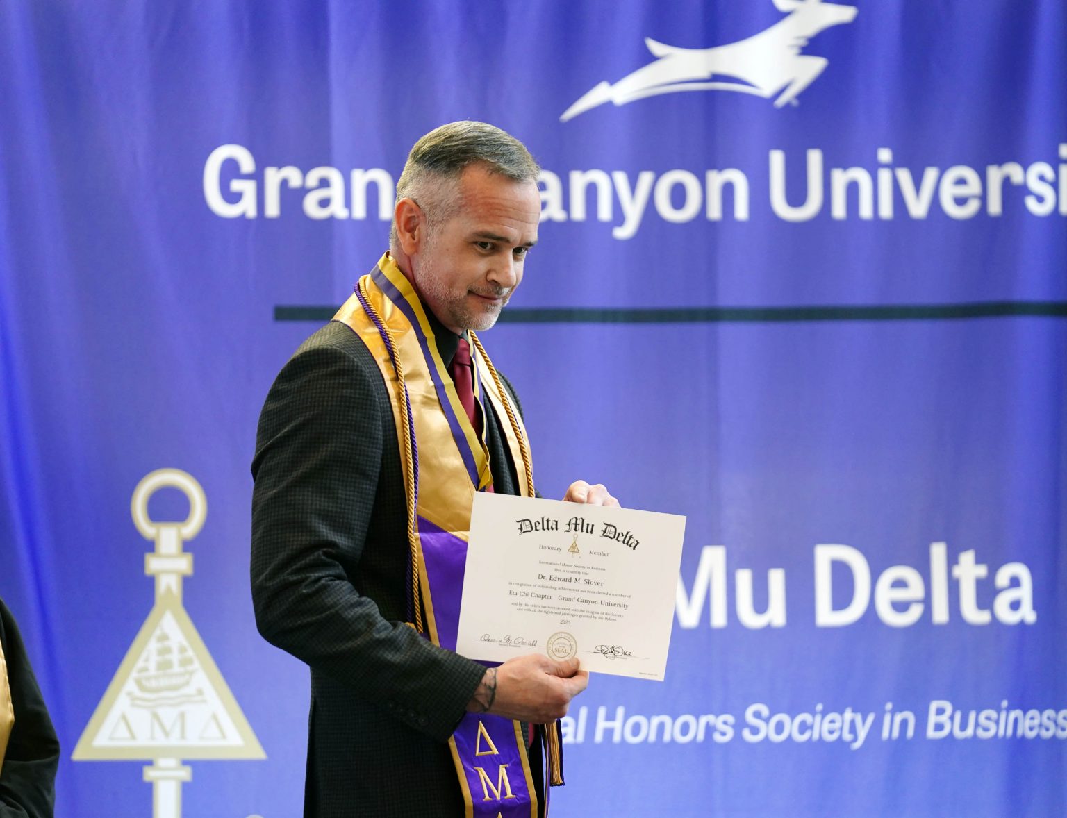 Delta Mu Delta winter induction ceremony - GCU News