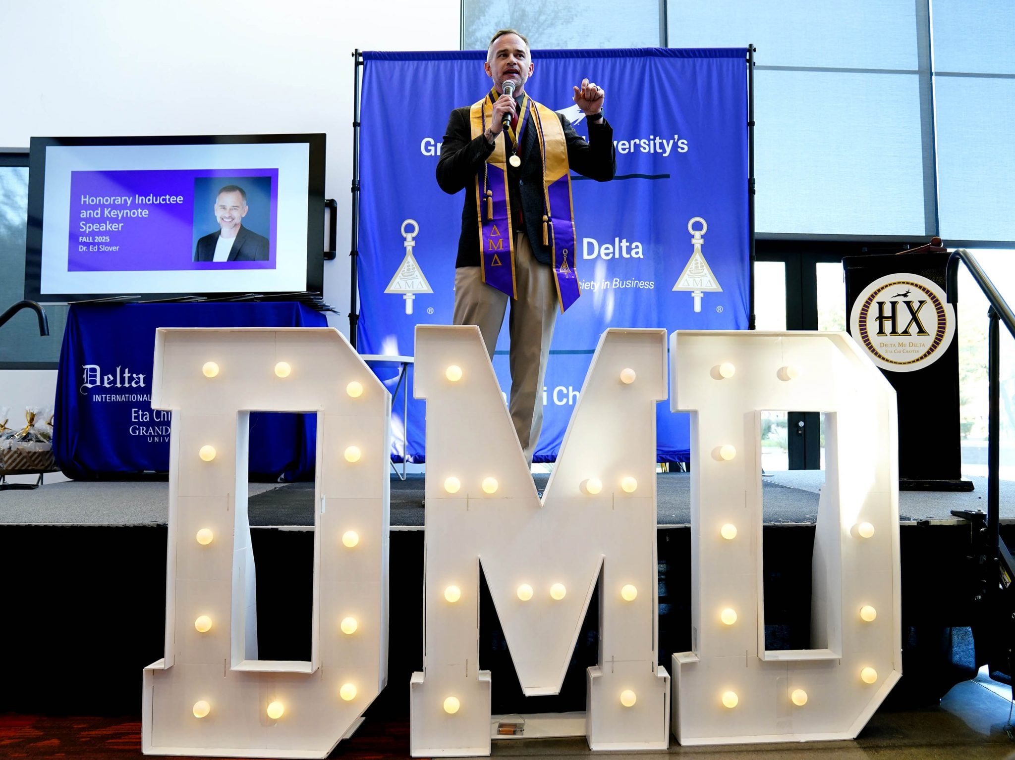 Delta Mu Delta winter induction ceremony - GCU News